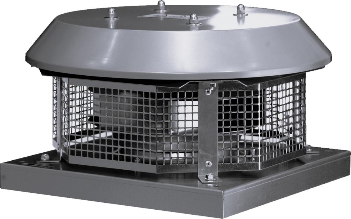 Compact roof mounted EC type centrifugal extraction fan with horizontal ...
