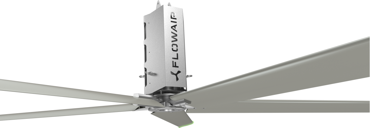 High volume and low speed ceiling fan - LEO H | Flowair