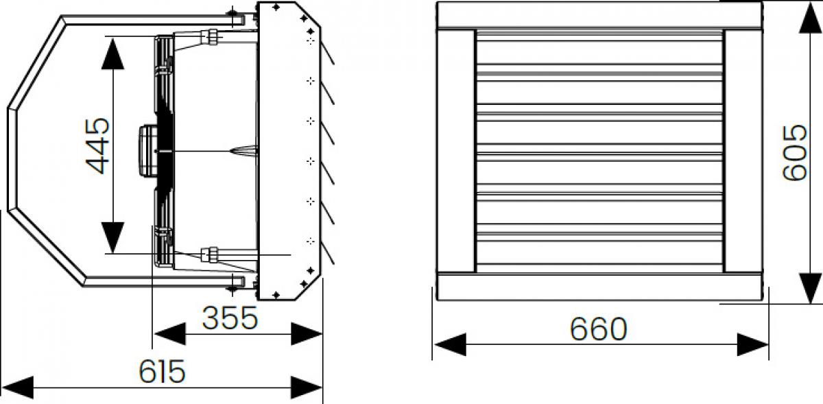 Fan heater - LEO HD L IP66 INOX | Flowair