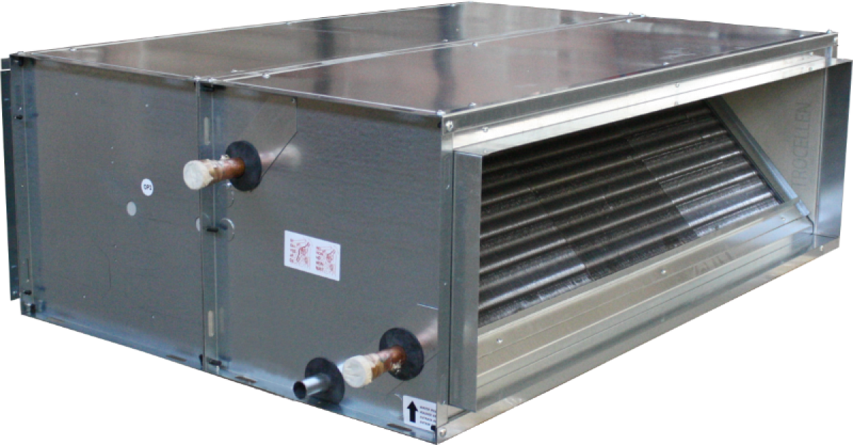 Ductable high static pressure up to 250 Pa fan coil unit without casing ...