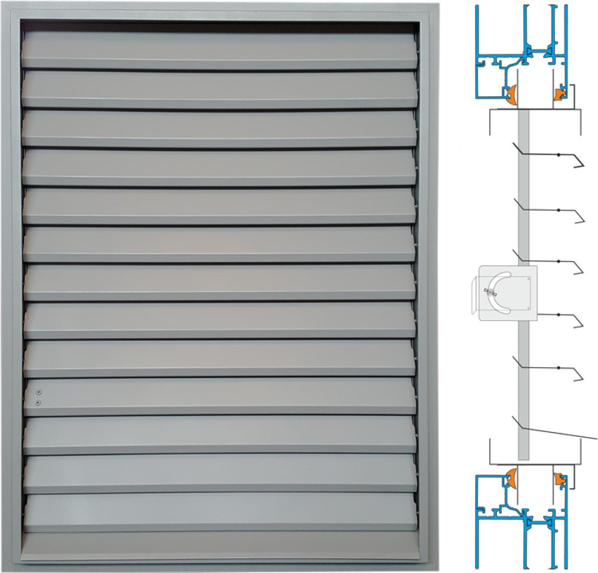 Door/window panel louvre with adjustable blades ZSR/P | Saw-pol
